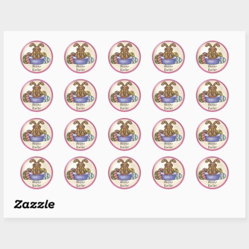 Chocolate Easter Bunny sticker | Zazzle