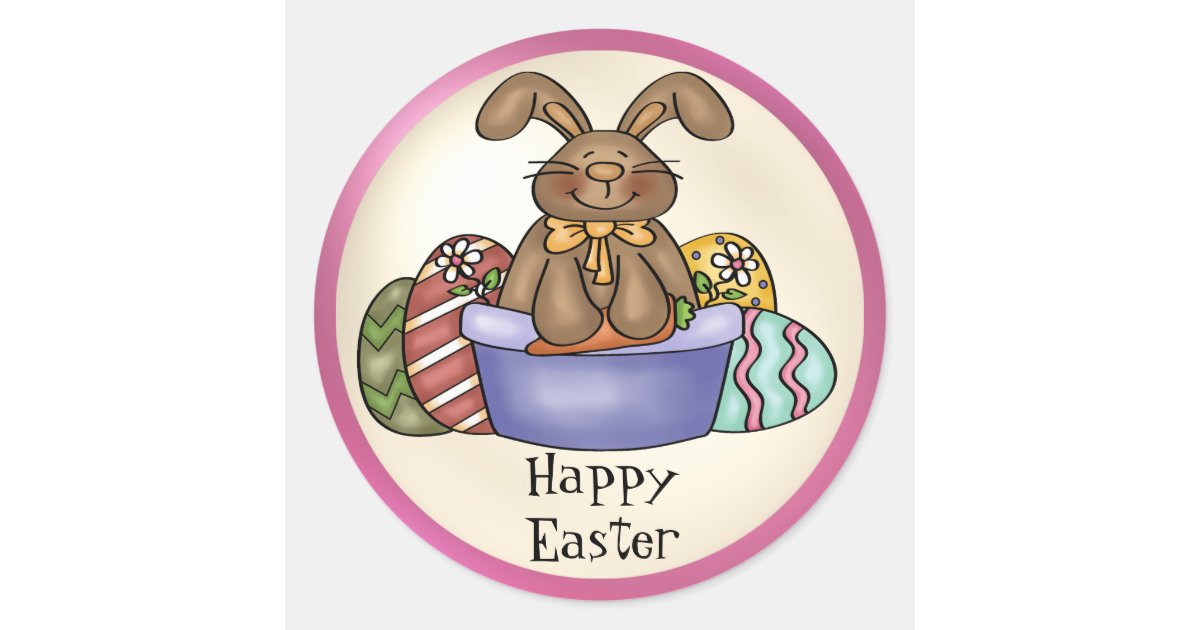 Chocolate Easter Bunny sticker | Zazzle