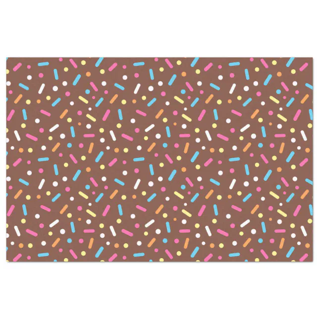 Chocolate Frosting Icing And Donut Sprinkles Tissue Paper Zazzle
