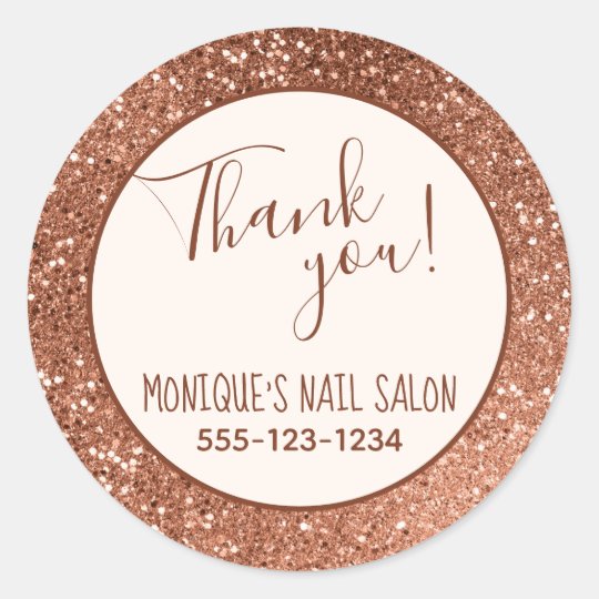 Chocolate Glitter Custom Named Classic Round Sticker | Zazzle.com