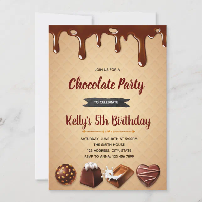 Chocolate Heaven party invitation | Zazzle