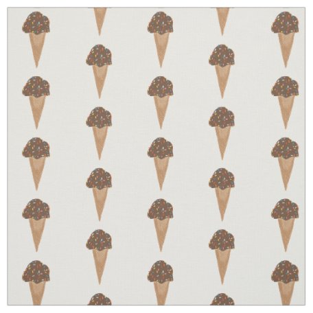 Ice cream cones pattern fabric | Zazzle.com