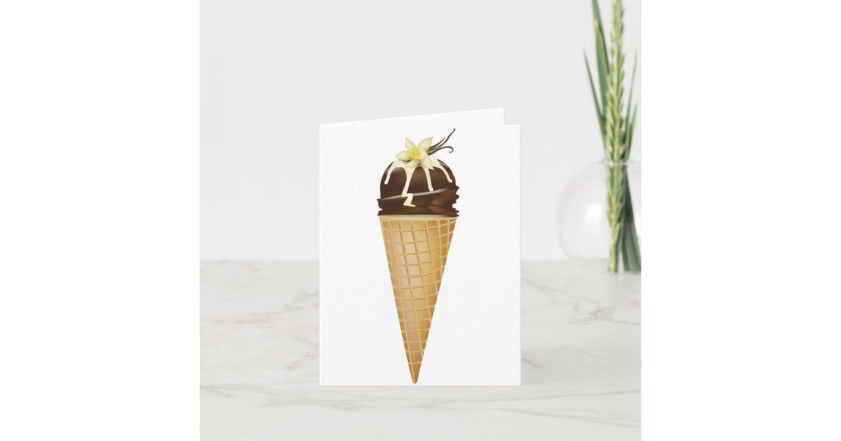 Chocolate Ice Cream Note Cards | Zazzle