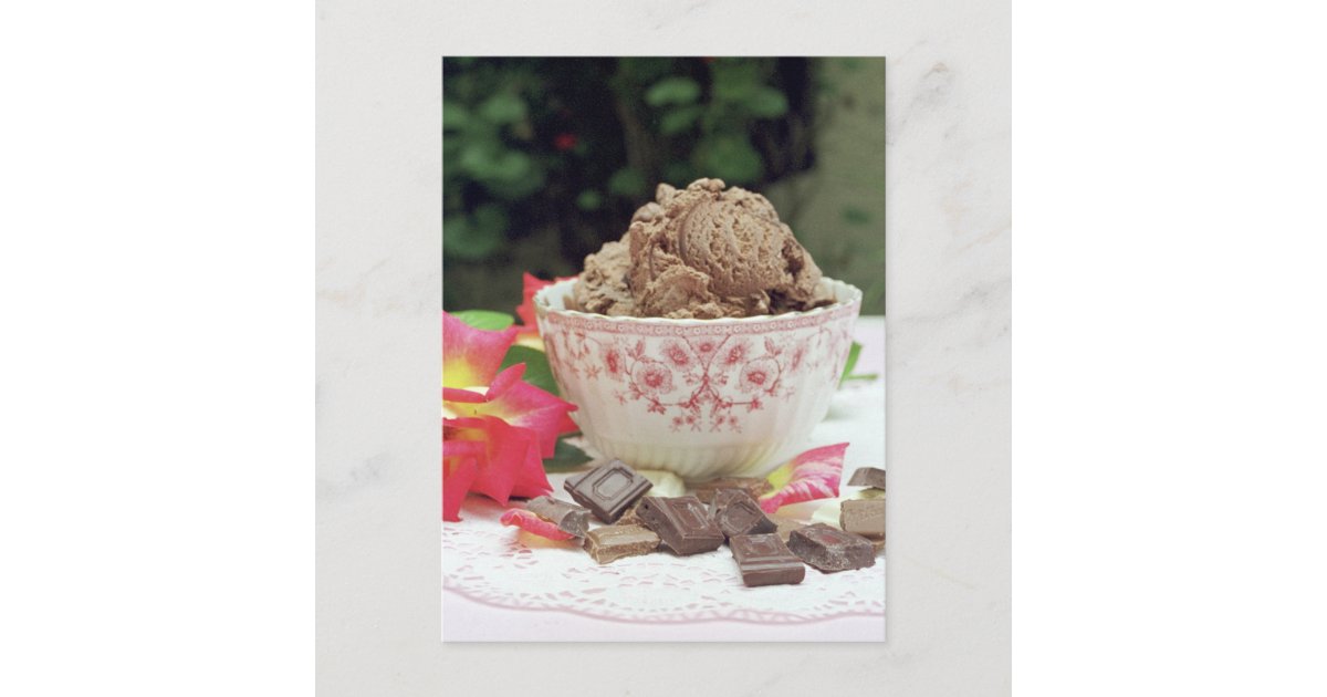 Chocolate ice cream postcard | Zazzle