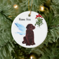 Chocolate Lab Angel - Christmas Ornament | Zazzle