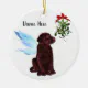 Chocolate Lab Angel - Christmas Ornament | Zazzle