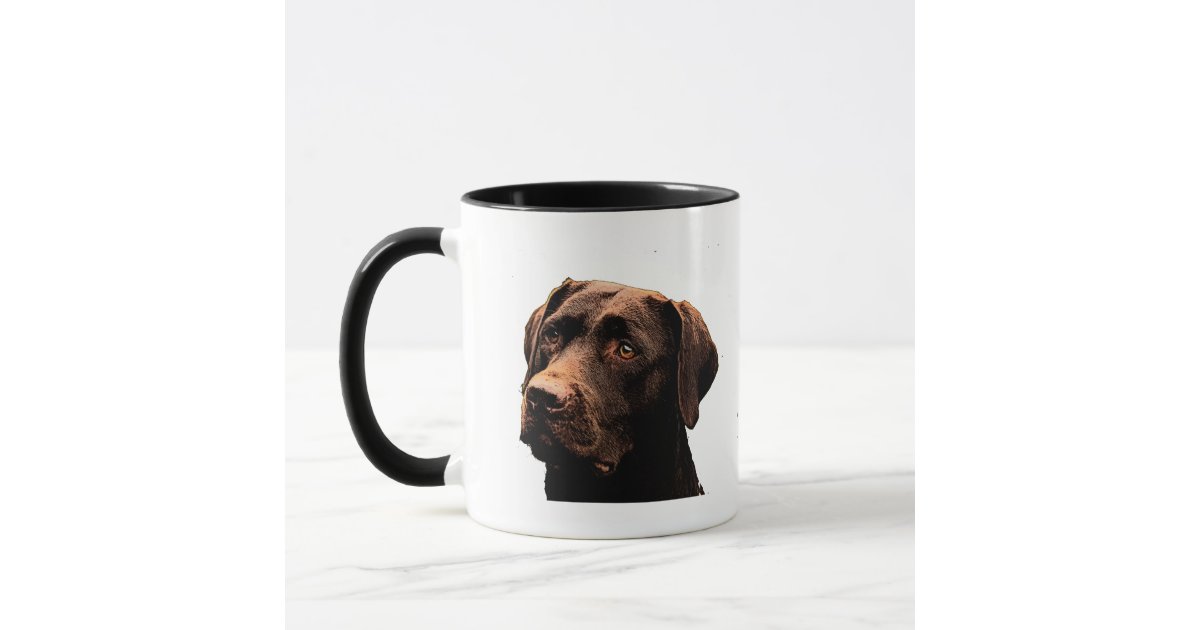 chocolate lab face mug | Zazzle