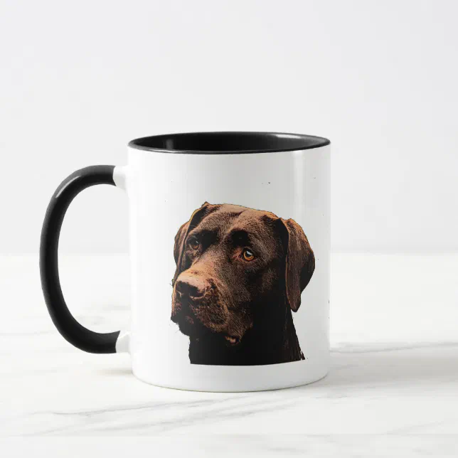 chocolate lab face mug | Zazzle
