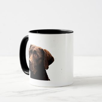chocolate lab face mug | Zazzle