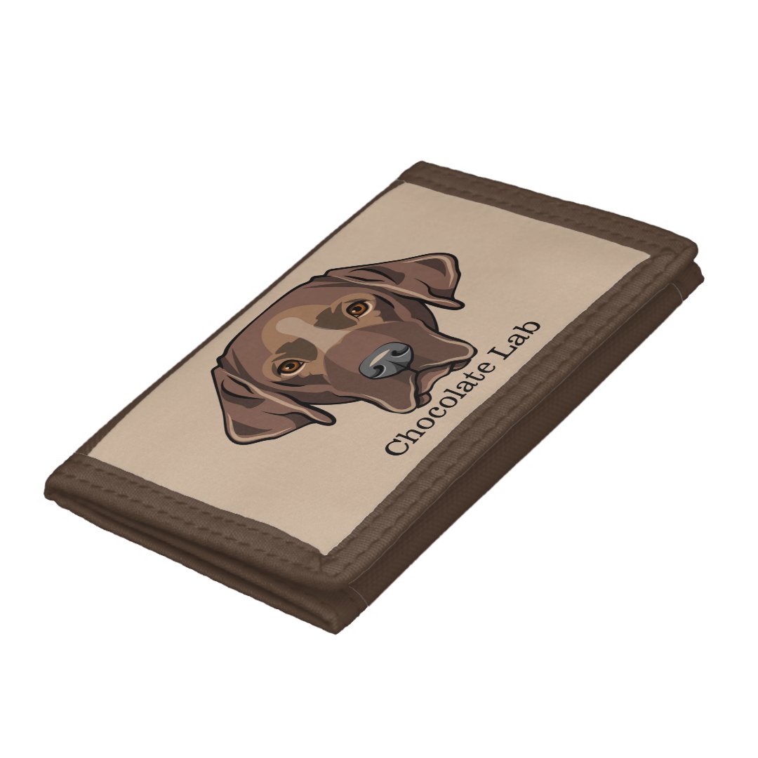 Chocolate Lab Labrador Retriever Dog Wallet | Zazzle