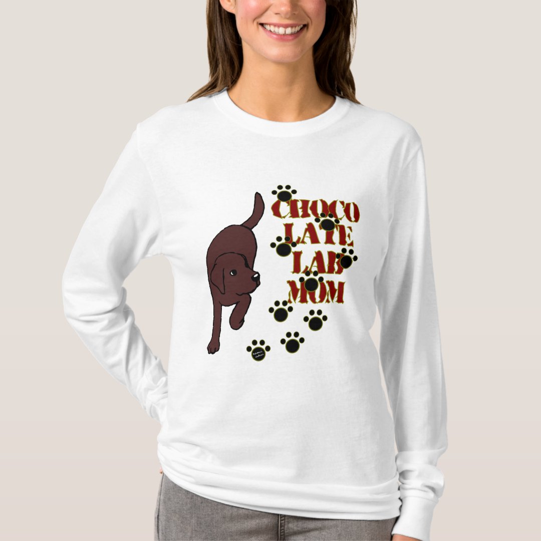 Chocolate Lab Mom T-Shirt | Zazzle