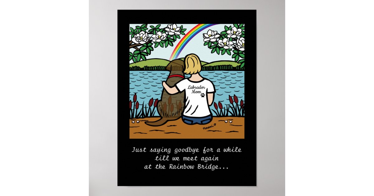 Chocolate Labrador Angel and Mom Blond S Poster | Zazzle