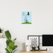 Chocolate Labrador Angel with Love Cartoon Poster | Zazzle