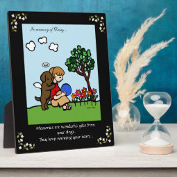 Chocolate Labrador Angel with Love Memorial Plaque | Zazzle