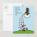 Chocolate Labrador Angel with Love Postcard | Zazzle