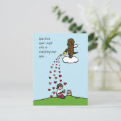 Chocolate Labrador Angel with Love Postcard | Zazzle