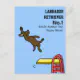 Chocolate Labrador Diving Cartoon Postcard | Zazzle