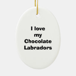 Chocolate Labrador dog photo portrait Ceramic Ornament | Zazzle