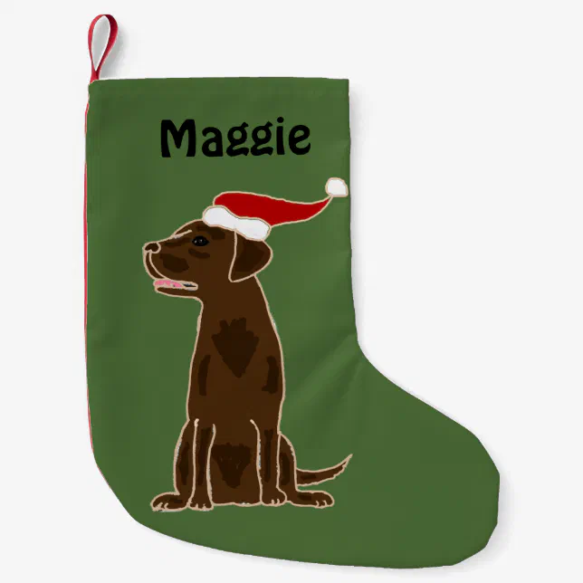 Chocolate Labrador Retriever Christmas Stocking | Zazzle