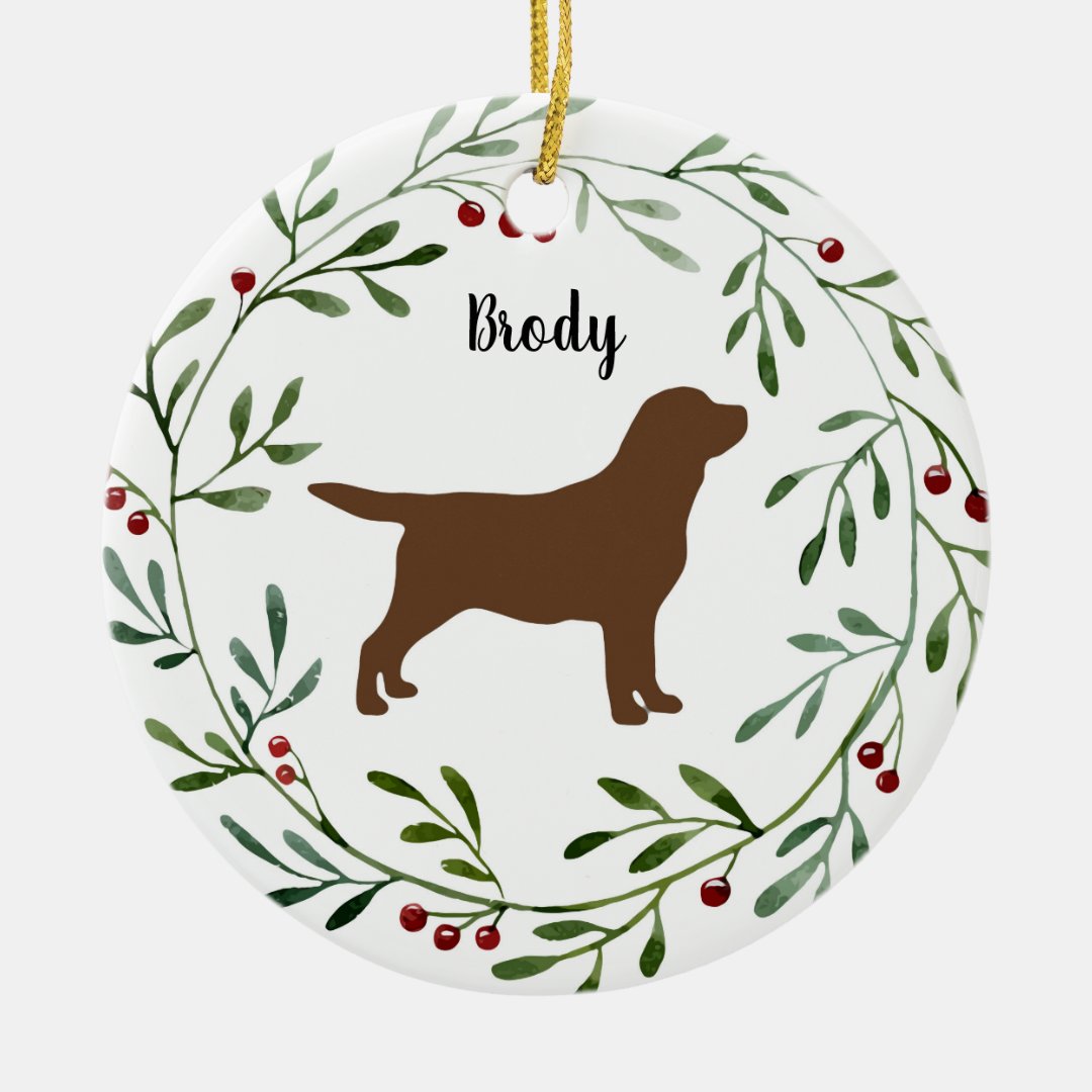 Chocolate Labrador Retriever- Duck Dog - Brown Lab Ceramic Ornament ...