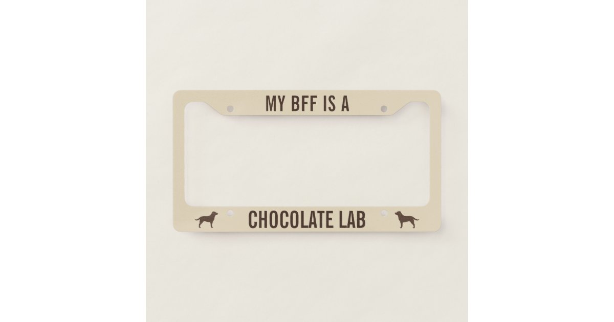 Chocolate Labrador Retriever Silhouettes Custom License Plate Frame ...