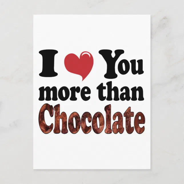 Chocolate Lover Postcard | Zazzle
