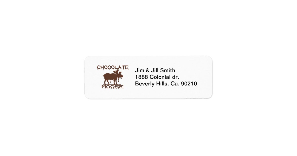 Chocolate Moose Label | Zazzle