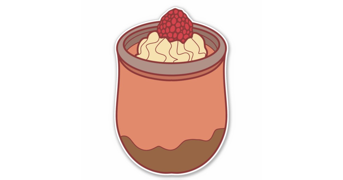Chocolate Parfait Sticker | Zazzle
