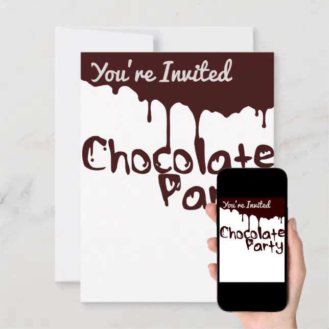 Chocolate Party Invitation | Zazzle