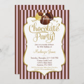 Chocolate Party Invitation Birthday Dessert | Zazzle