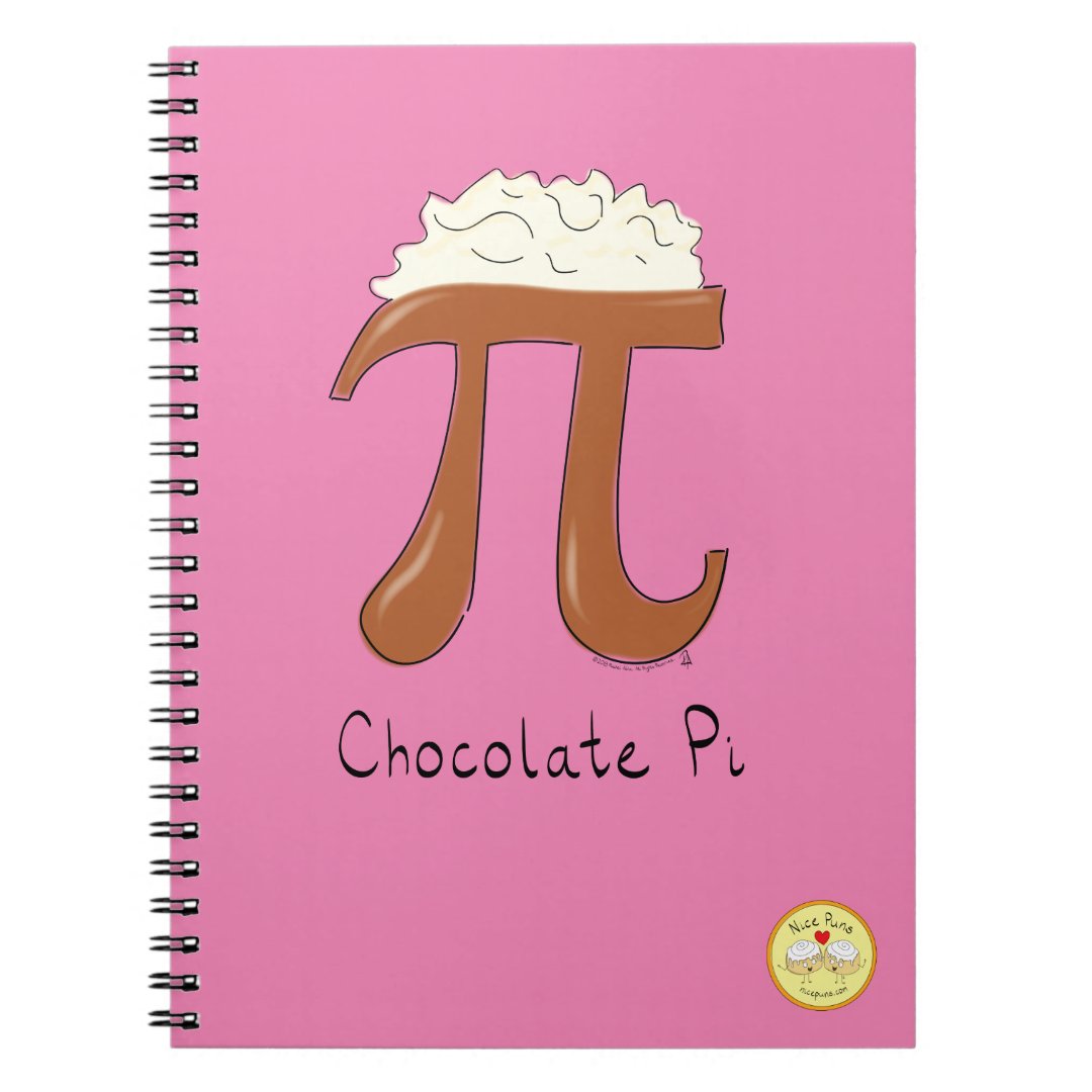 Chocolate Pi Cute Math Pi Day Notebook | Zazzle
