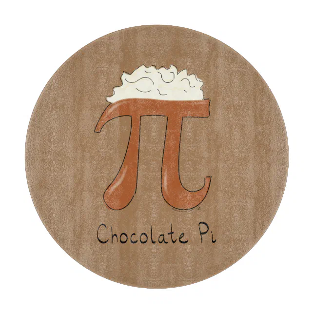 Chocolate Pi Cute Math Pi Day Pie Cutting Board | Zazzle