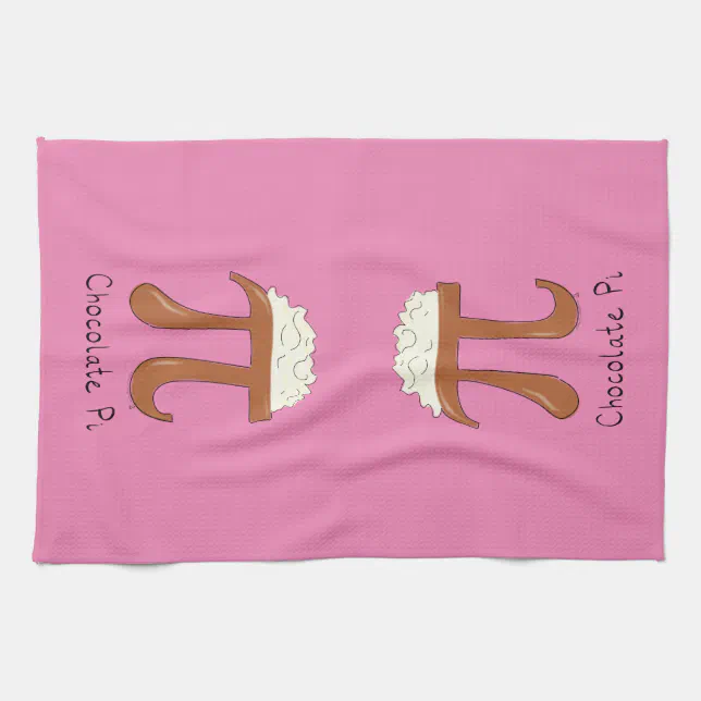 Chocolate Pi Math Cute Pie Baking Kitchen Towel | Zazzle