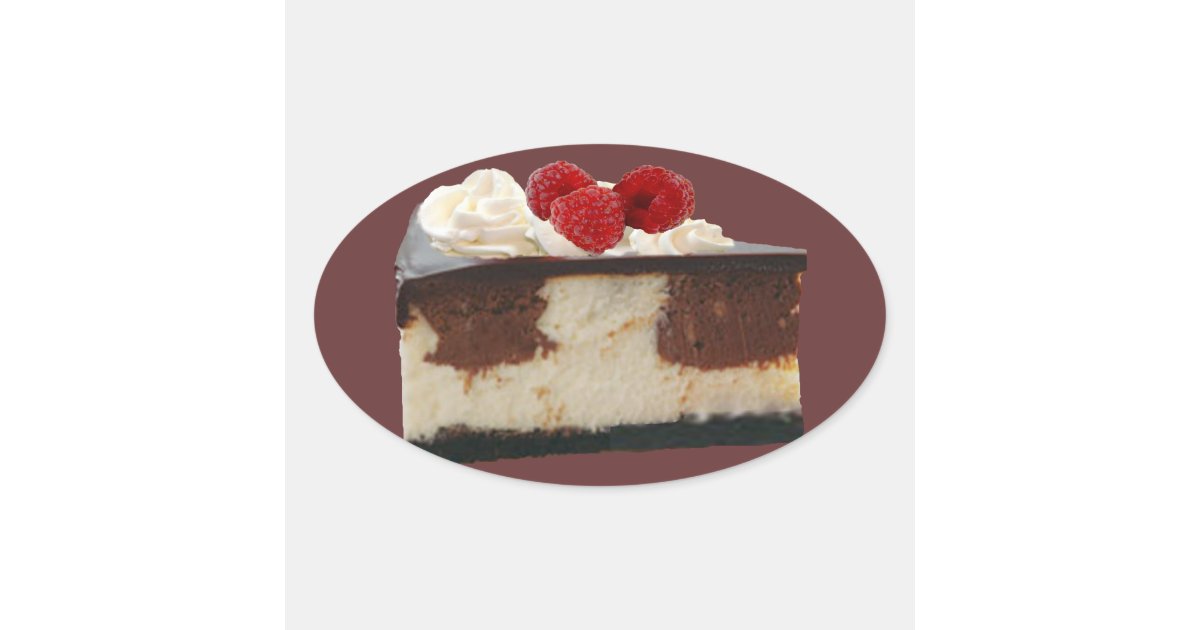 Chocolate Raspberry Cheesecake Sticker | Zazzle
