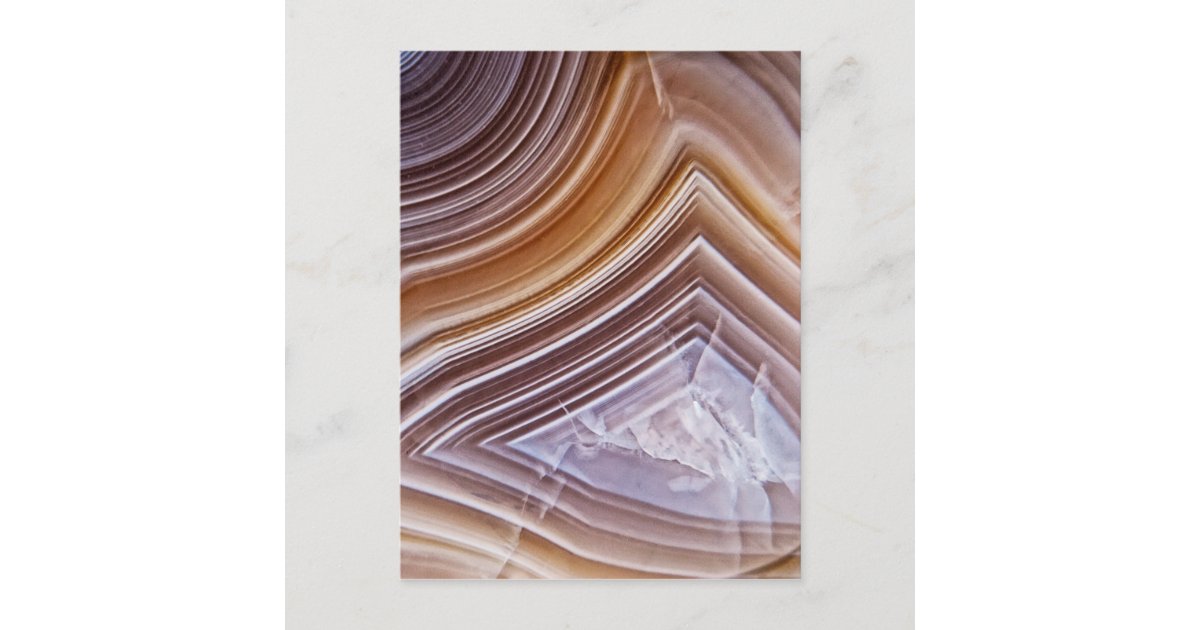 Chocolate Ribbons Agate Postcard | Zazzle