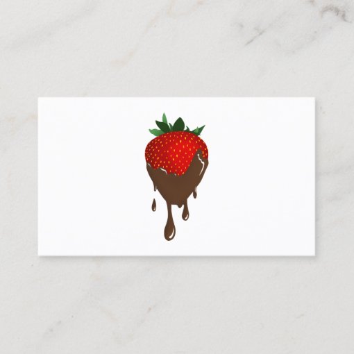 chocolate strawberry business card | Zazzle