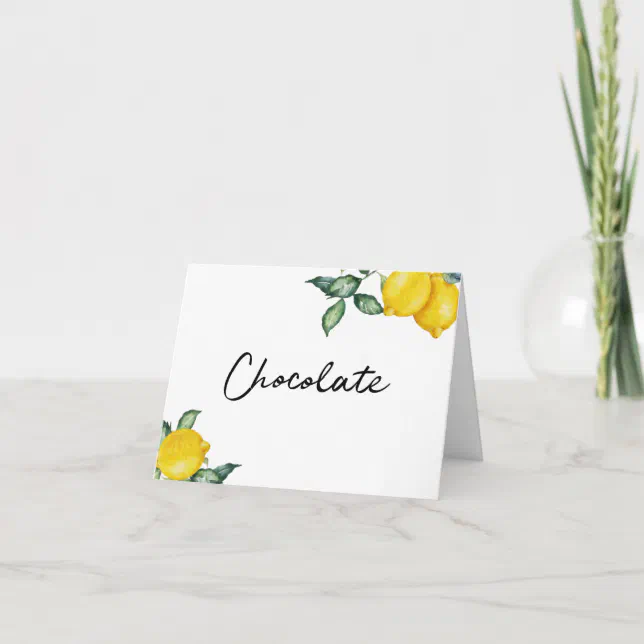 Chocolate table sign sign card | Zazzle