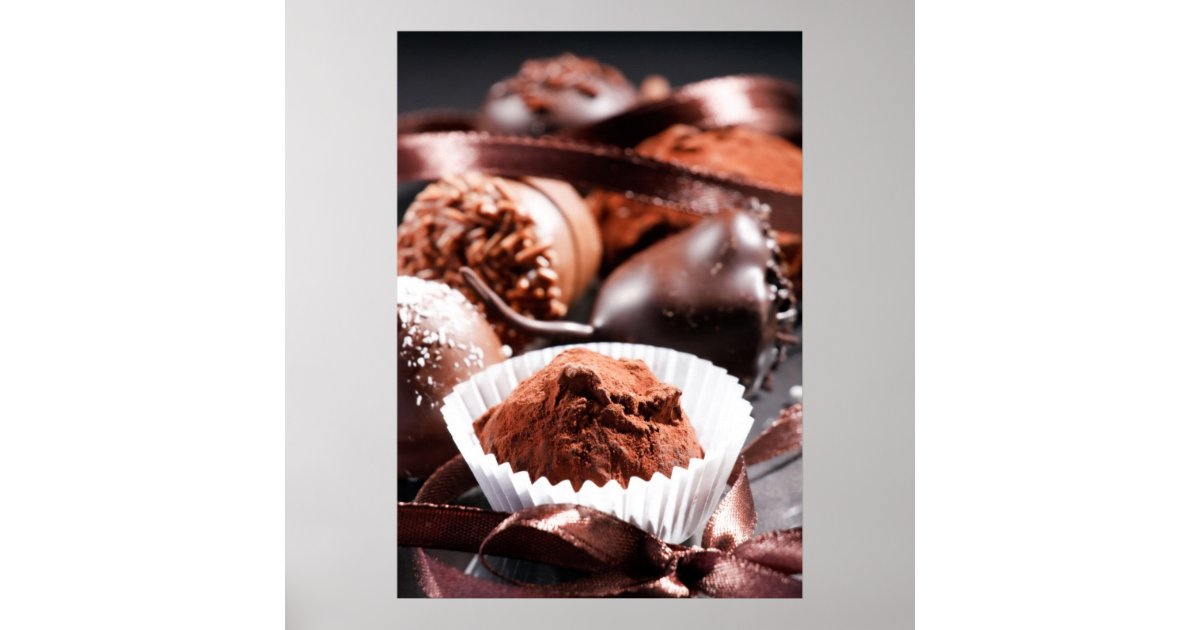 Chocolate truffles poster | Zazzle