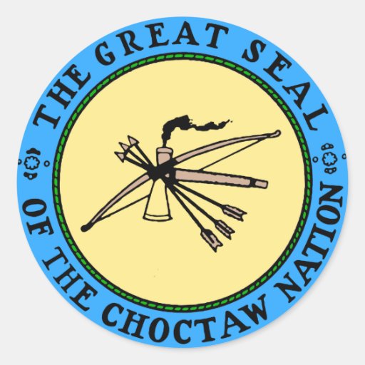 Choctaw Nation Seal Round Stickers | Zazzle