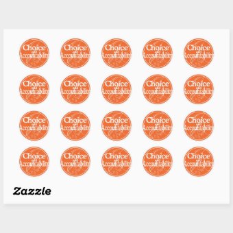 Choice and Accountability Sticker | Zazzle