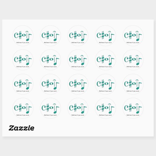 choir classic round sticker | Zazzle