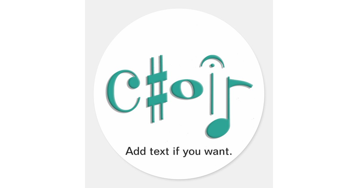 choir classic round sticker | Zazzle