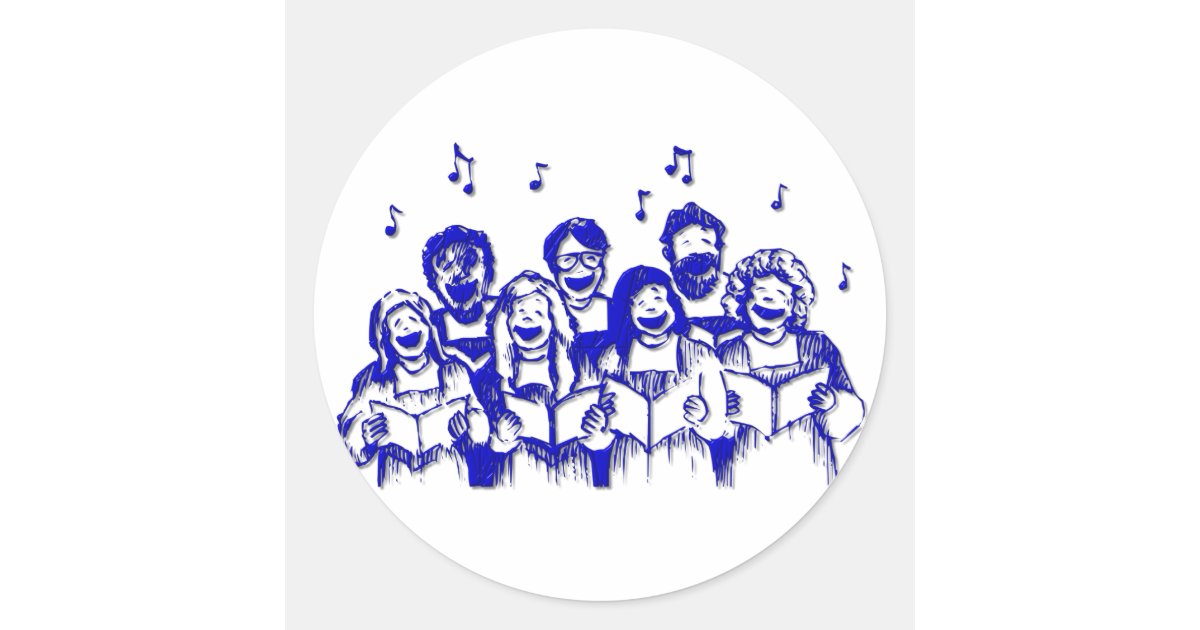 Choir members/singers classic round sticker | Zazzle