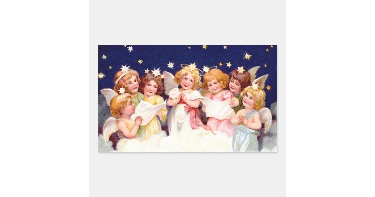 Choir of Angels Rectangular Sticker | Zazzle