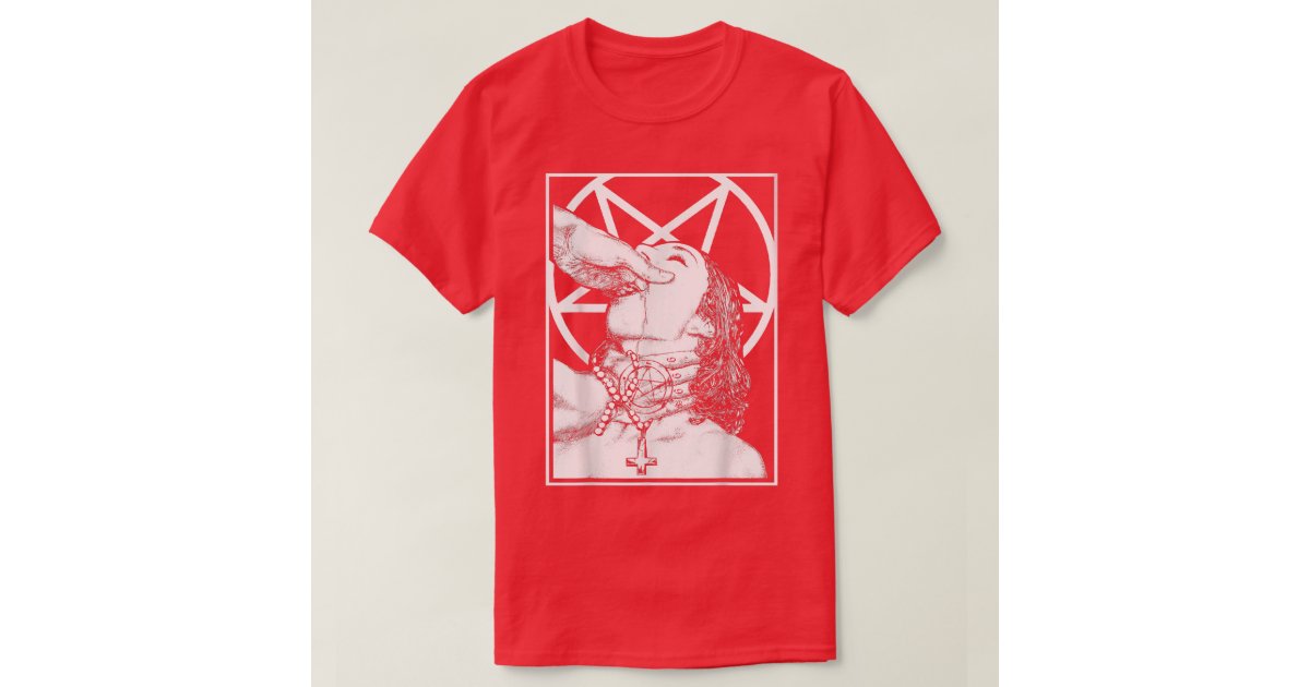 Choke me satan Unholy Nun Naughty Sey T-Shirt | Zazzle
