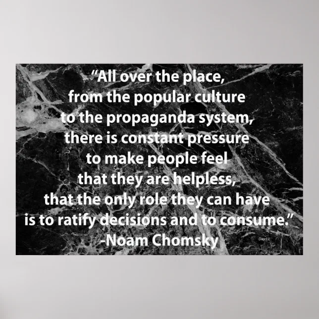 Chomsky Quotation Poster | Zazzle