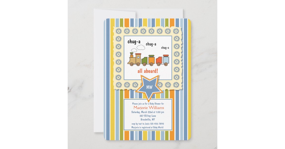 Choo Choo Invitation | Zazzle