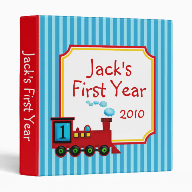 Choo Choo Train Baby Photo Album BInder | Zazzle