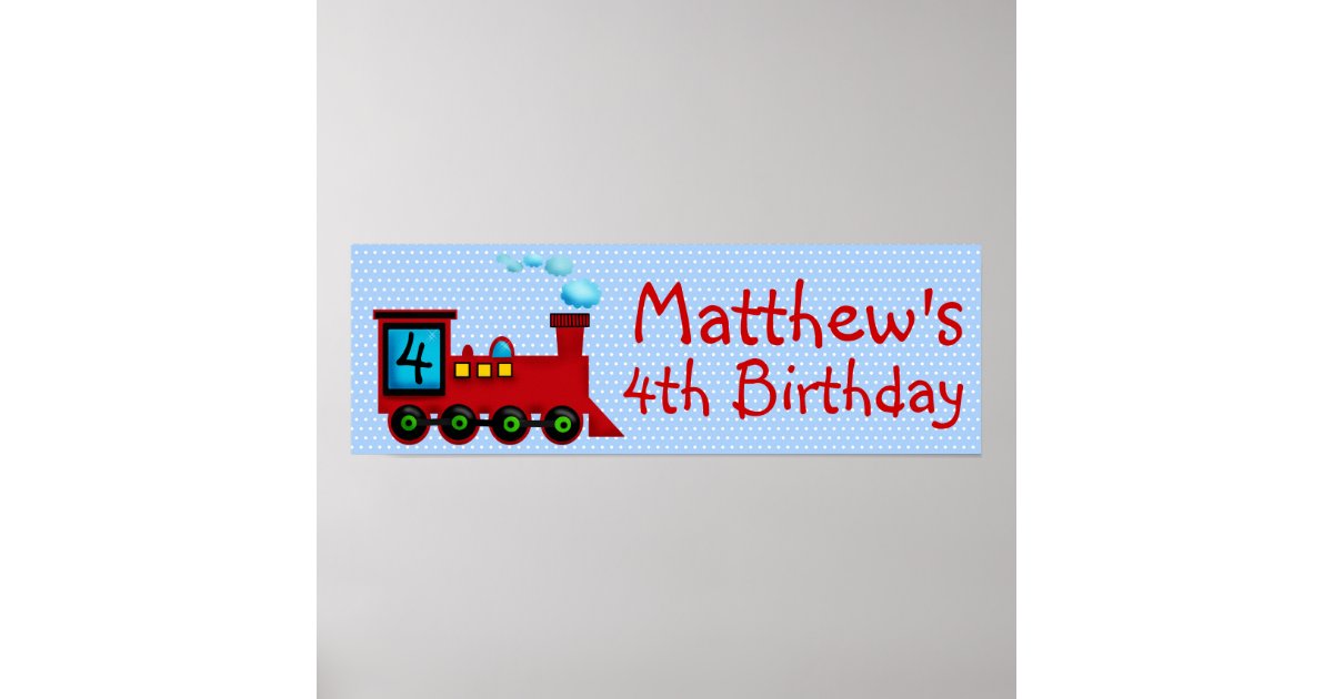 Choo Choo Train Banner Poster | Zazzle