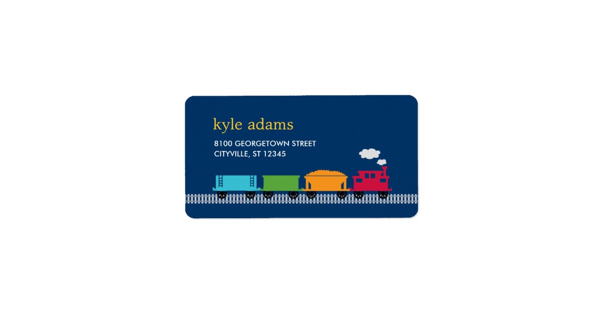 Choo Choo Train Kids Address Label | Zazzle